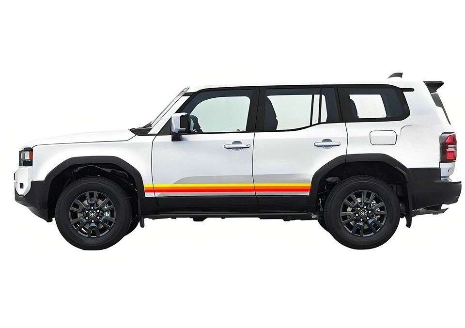 Colors Graphics Sticker For Toyota Prado Side Door Stripe Vinyl Decals ...