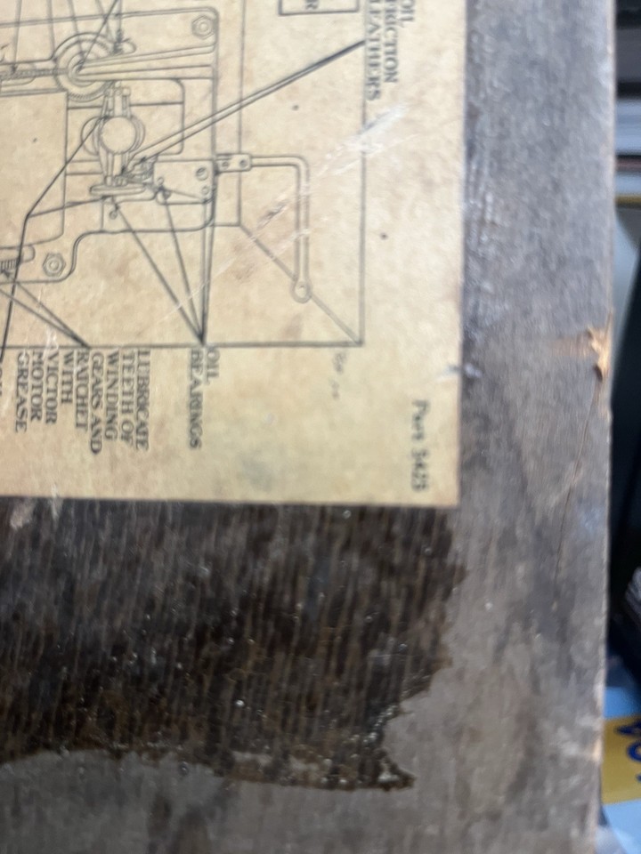 VTG Victor Victrola Phonograph Motor Assembly Only w/Wood Plate ...