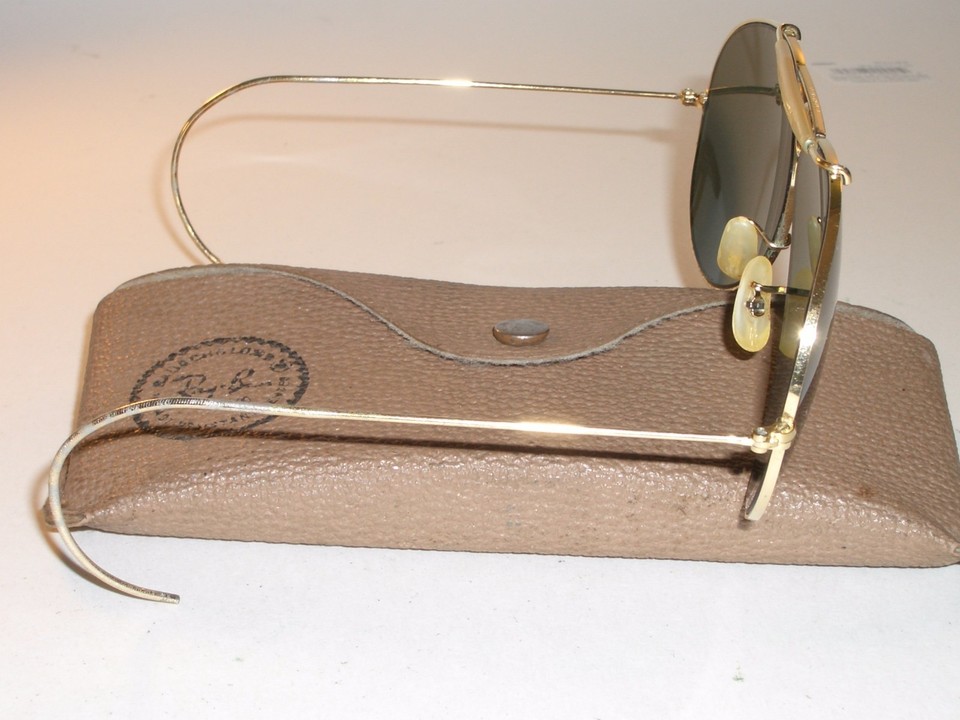 CIRCA 1960's VINTAGE BAUSCH & LOMB RAY BAN G15 UV GP SHOOTING AVIATOR ...
