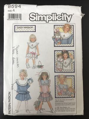 Vintage Simplicity Daisy Kingdom Ruffle Dress Pattern 8593 Used Cut ...