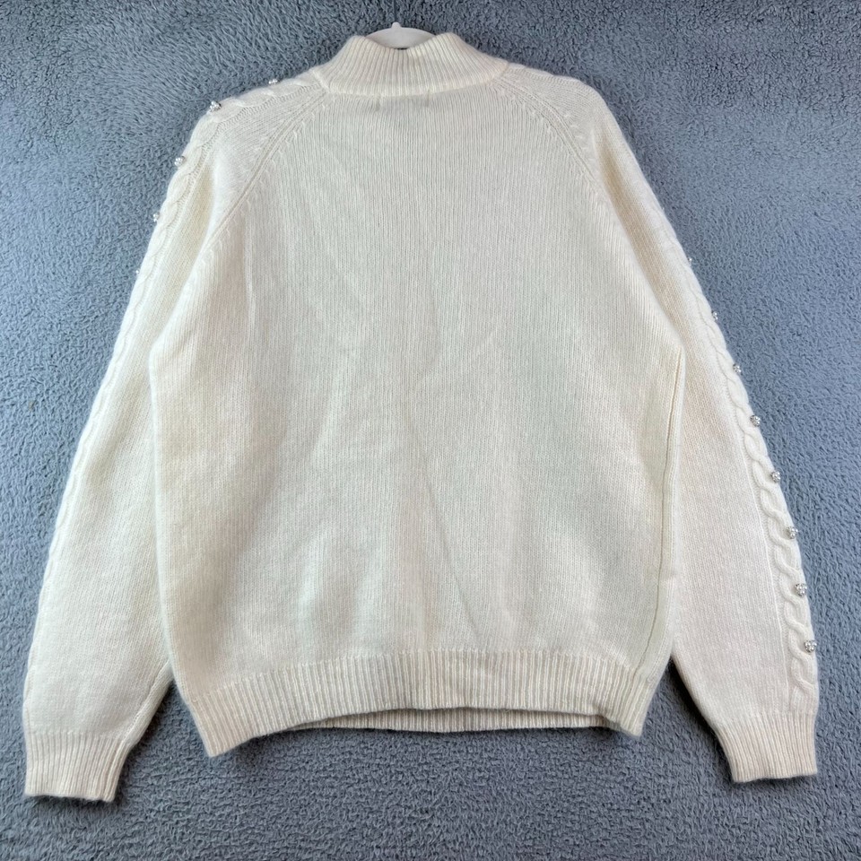 Vintage 80s Hasting & Smith Angora Wool Mint Mock Turtleneck Pullover ...