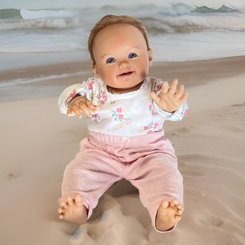 Ping Lau ADG Reborn Weighted Baby Blonde Blue Eyes Doll | eBay
