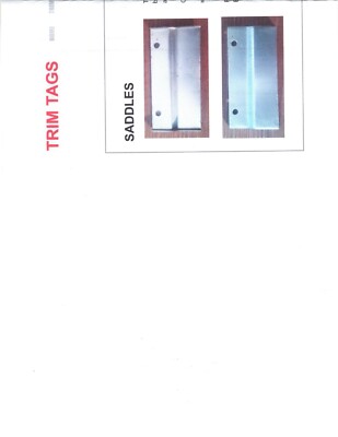 SERIAL TAG - Saddles for Camaro, Chevelle | eBay