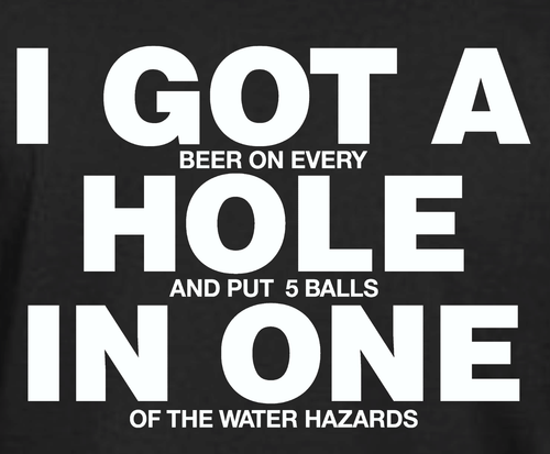 T-Shirt Tshirts Tee Shirt Funny Joke Rude Singlets Gift I GOT A HOLE IN ...