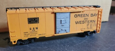 EX9F HO Scale Train Car GREEN BAY AND WESTWERN GBW 60 BOXCAR HORN HOOK ...