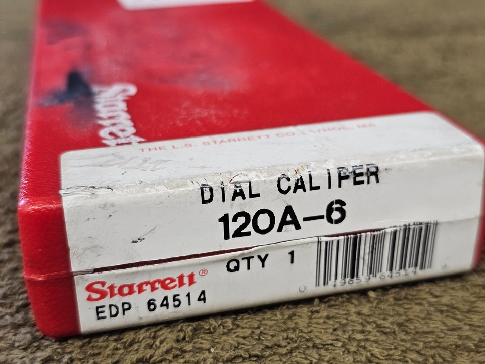 Starrett No 120A Slide Caliper Dial 6" .001" Machinist Precision EDP ...