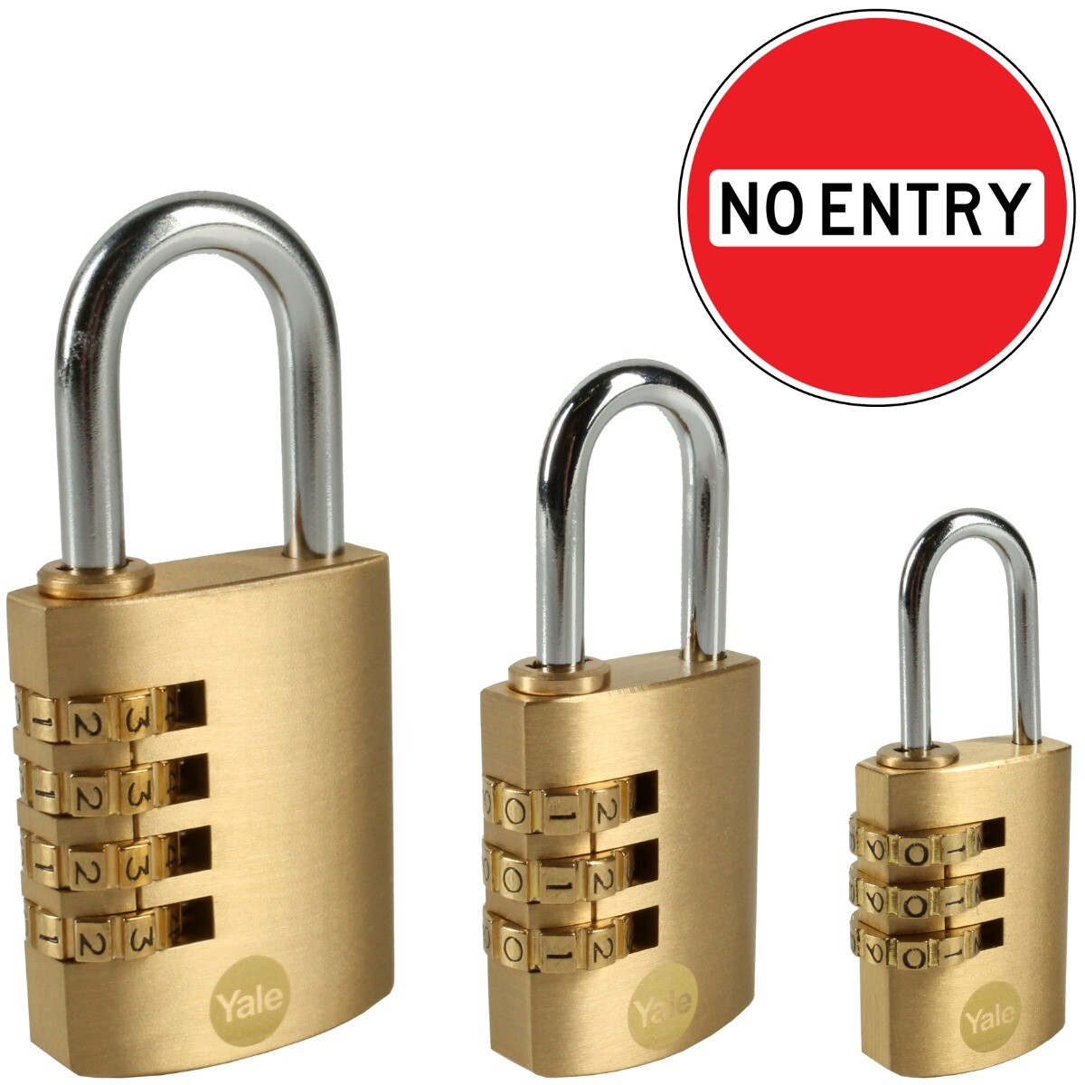 BRASS COMBINATION PADLOCK Security Protection Anti Theft Lock Door Code ...