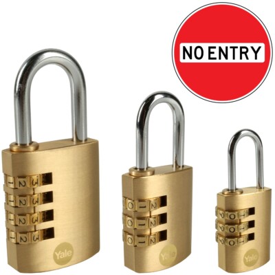 BRASS COMBINATION PADLOCK Security Protection Anti Theft Lock Door Code ...