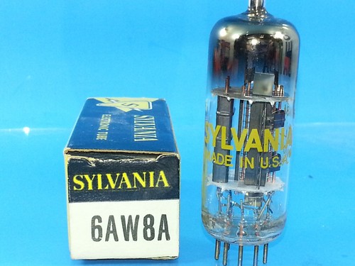 SYLVANIA 6AW8 A TUBE NOS NIB PERFECT Lampe Röhre Valve Valvula SINGLE ...