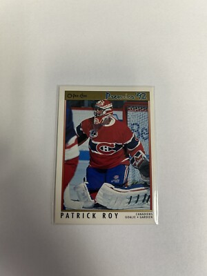 PATRICK ROY, 1991-92 OPC O-PEE-CHEE PREMIER #14 | eBay