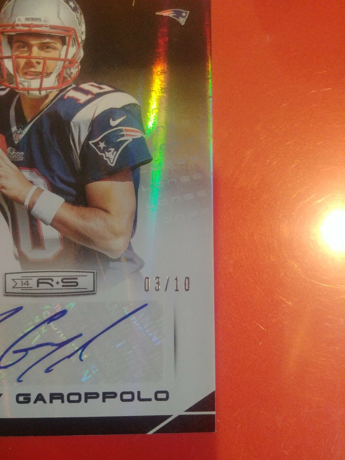 Jimmy Garoppolo auto rookie card #152 3/10 very rare 2014 Panini 14 RS ...