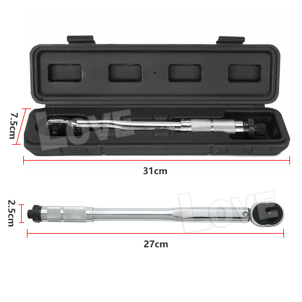 5-25NM Torque Wrench 1/4" Drive Click Adjustable Hand Spanner Wrench ...