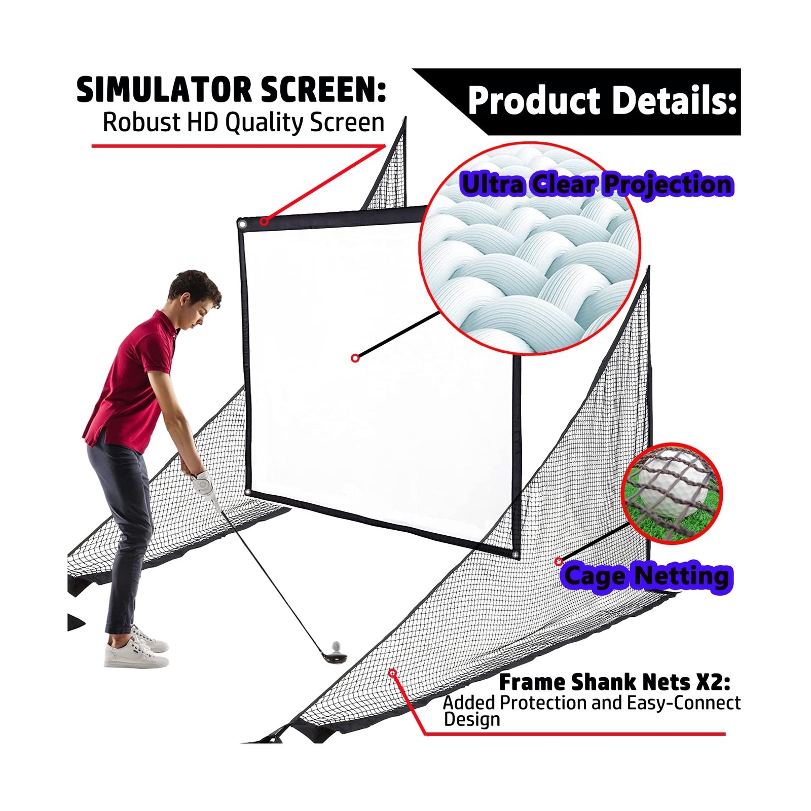 Obokidlyamor Golf Simulator Impact Screens Installed on Golf Hitting ...