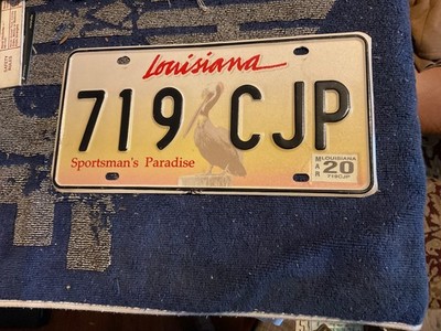 Louisiana LA License Plate May 2020 Sportsman’s Paradise 719 CJP | eBay