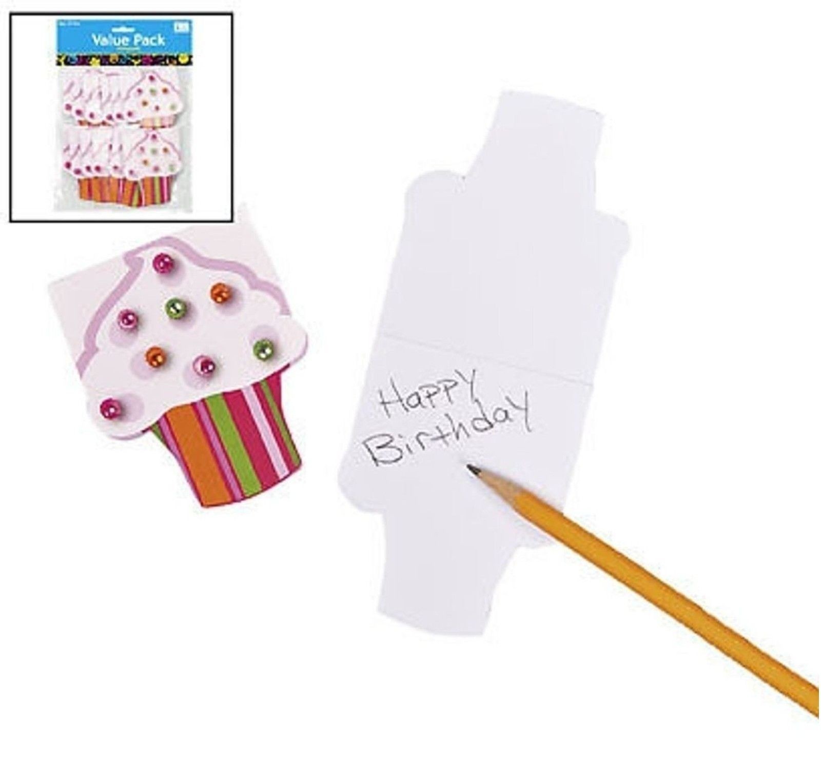 1 x Cupcake Notepads With Gems PARTY FAVOR Note Pad Birthday Party Gift ...