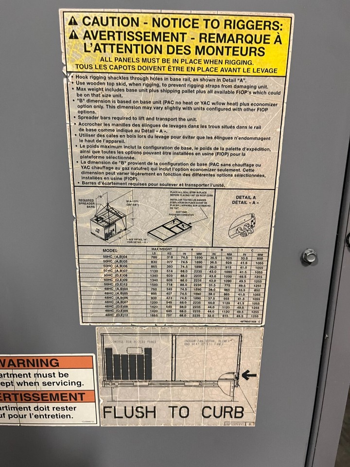 CARRIER HEATING AND AC UNIT 50hc-a05a2a6a0f1c0 4 - TON | eBay