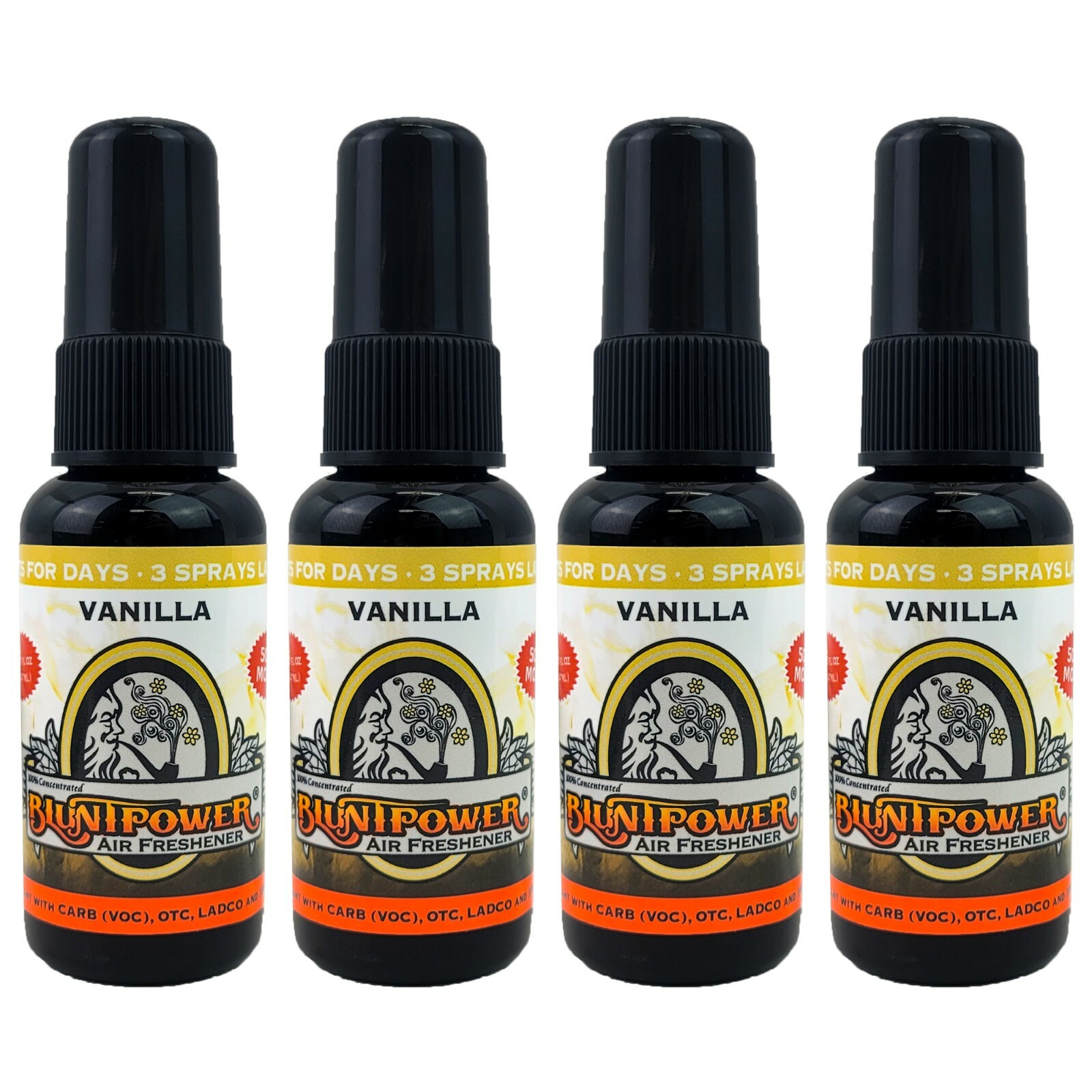 Blunt Power Spray 4 Pack You Choose - 1.5 Oz 50% More Air Freshener ...