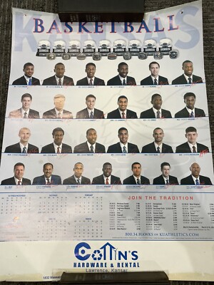 2013-2014 Kansas University Jayhawks KU Basketball Poster schedule ...