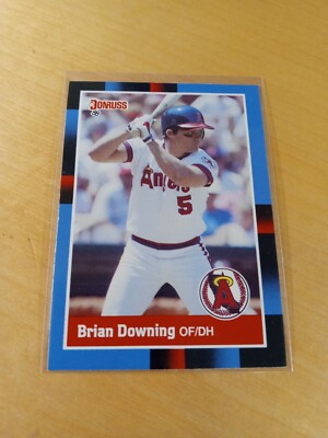 1988 DONRUSS #258 BRIAN DOWNING California Angels Baseball Card ...