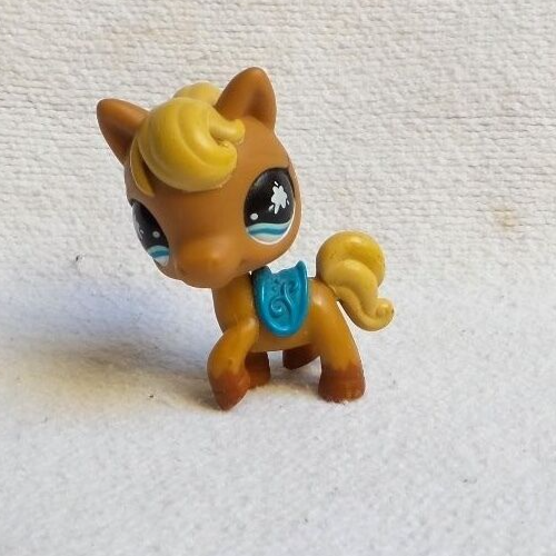 LITTLEST PET SHOP LPS #840 HASBRO HORSE CHEVAL PONEY MARRON CLAIRE YEUX ...