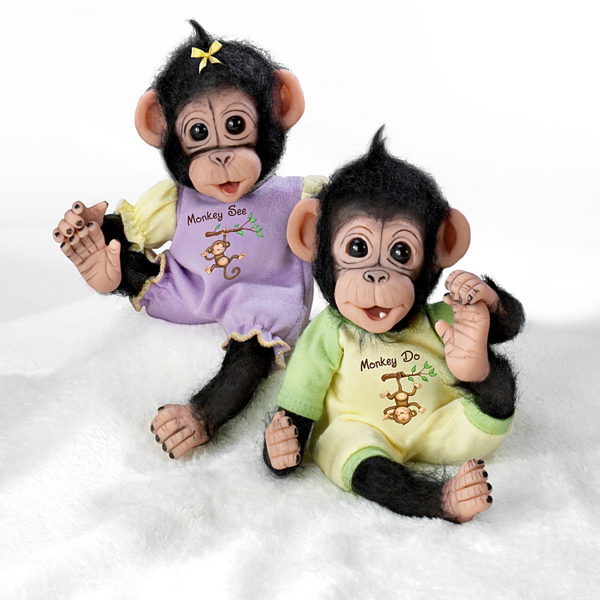 Купить So truly real Ashton Drake Monkey See, Monkey Do Poseable Twin ...
