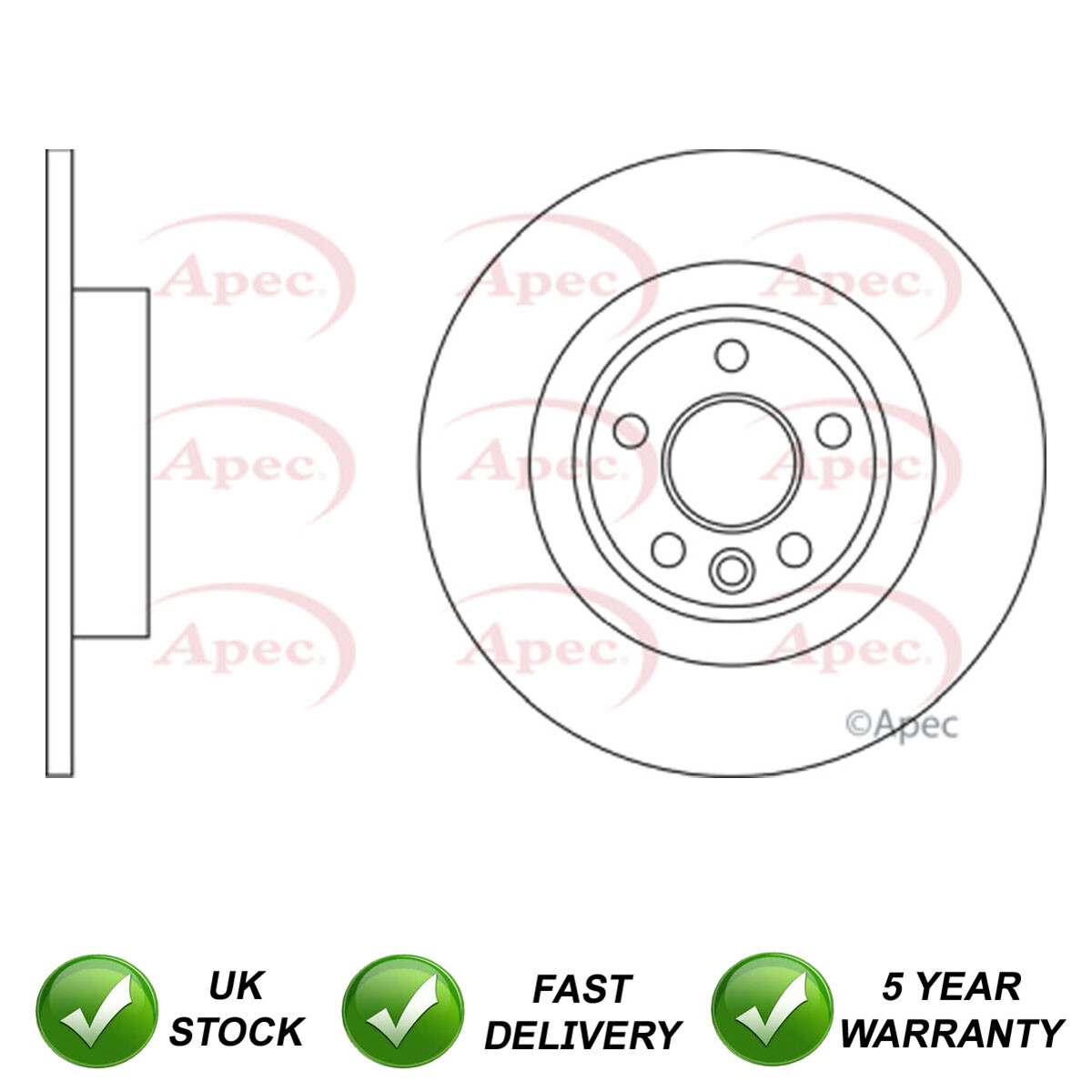 1x Brake Disc Rear SJR Fits Land Rover Range Evoque 2.0 D 2.1 2.2 ...