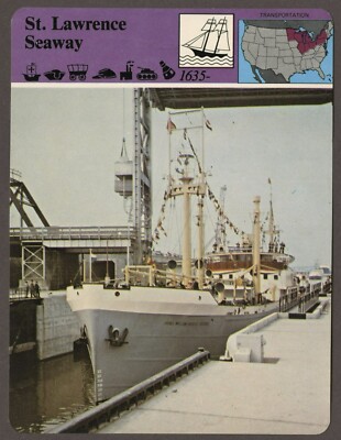 St Lawrence Seaway Story of America Transportation History Card | eBay