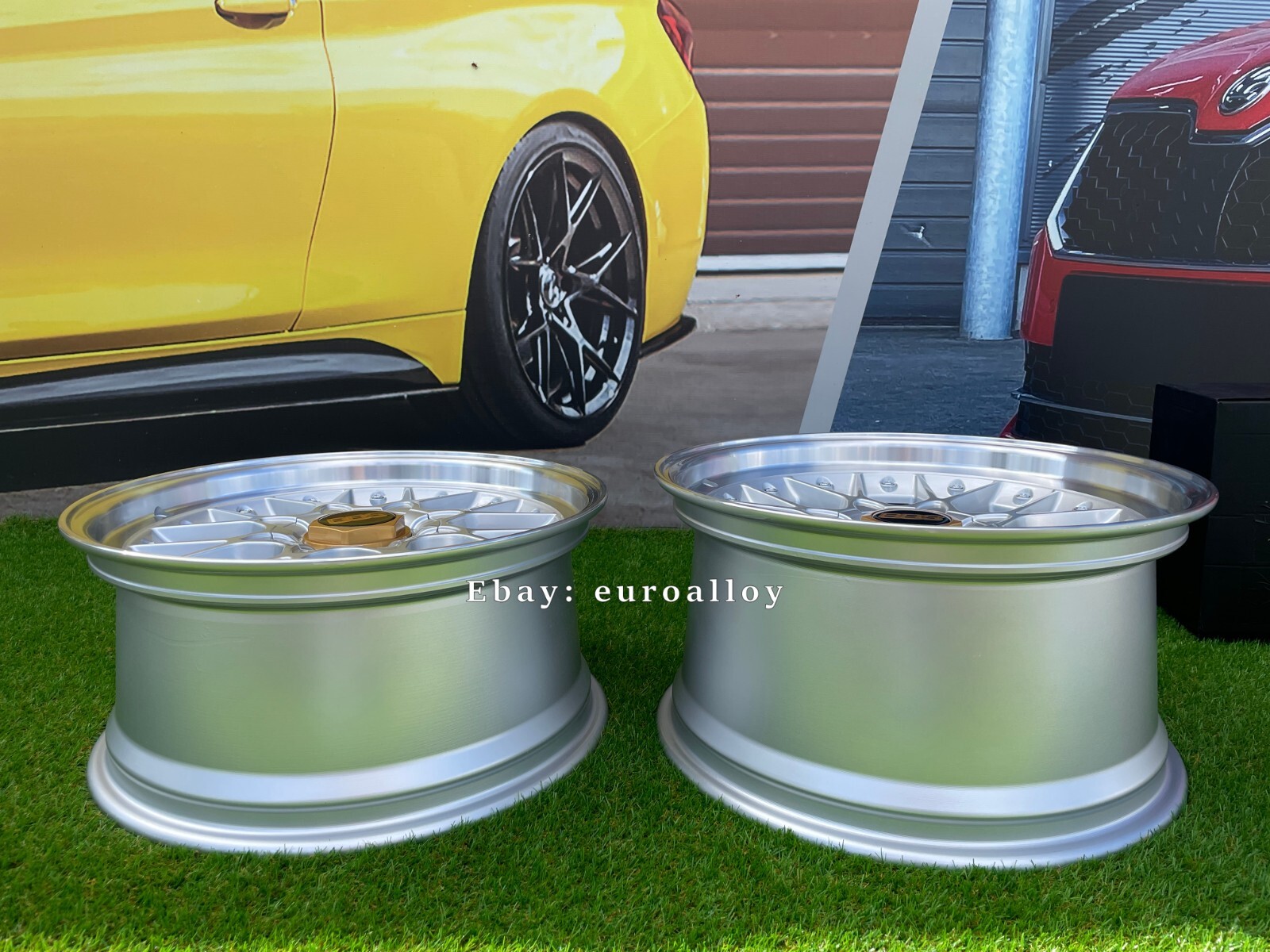 17 inch 4X100 HX025 RS II 2 SILVER 8J + 9J DEEP DISH wheels for E30 ...