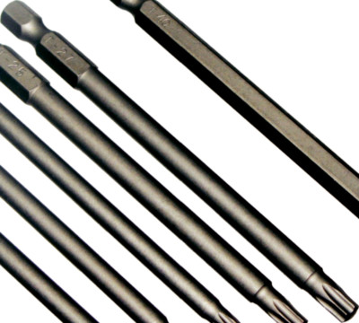 8Pc.1/4"Hex Torx -r Power Bit Set T10-T45 100mm Long. T&E Tools 91142 ...
