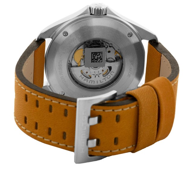 Hamilton Khaki Aviation Men's Black Watch with Brown Leather Band ...