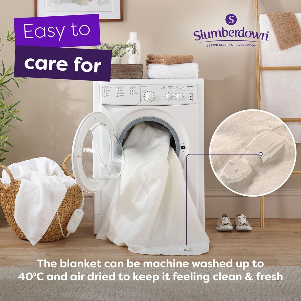 Sleepy Nights Electric Blanket Small Single by Slumberdown 61cm - 122cm ...