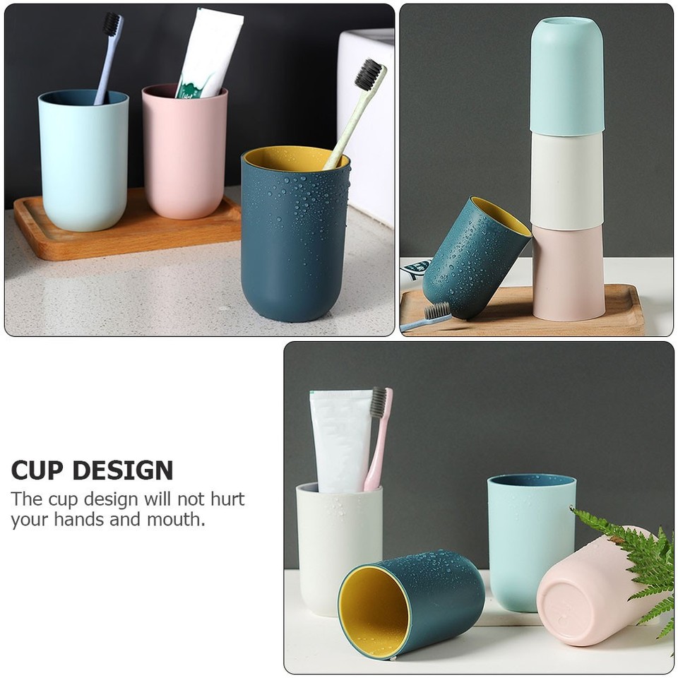 4 Pcs Household Mouthwash Cup Tooth Brush Cups Toothbrush Bathroom | eBay