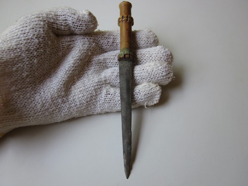 Very rare ancient Roman bronze ritual engraved relief knife dagger. | eBay