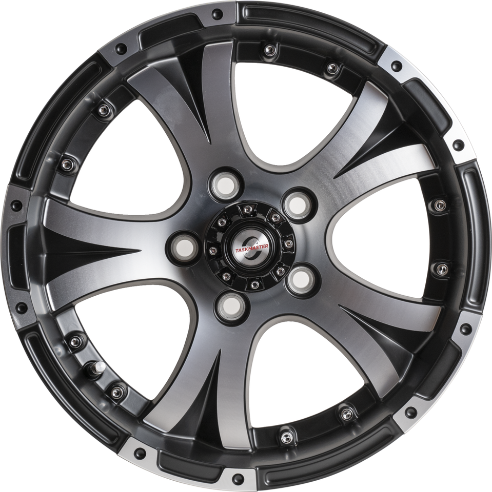 2-Pack 15x5 Trailer Wheel 5x4.5 Bolt Pattern Black Machined Aluminum ...