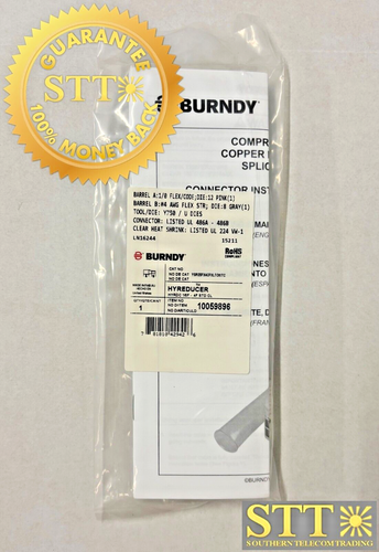 YSR25FX4CFXLTCKITC BURNDY SPLICE REDUCER- BARREL A:1/0 FLEX/AWG TO B: 4 ...