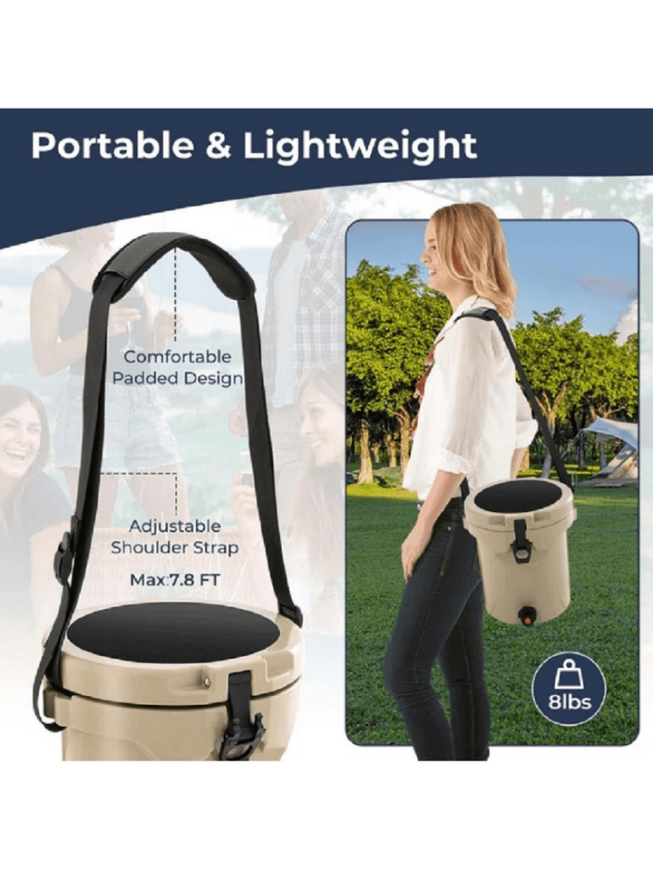 Drink Cooler Insulated Ice Chest With Spigot Flat Seat Lid And ...