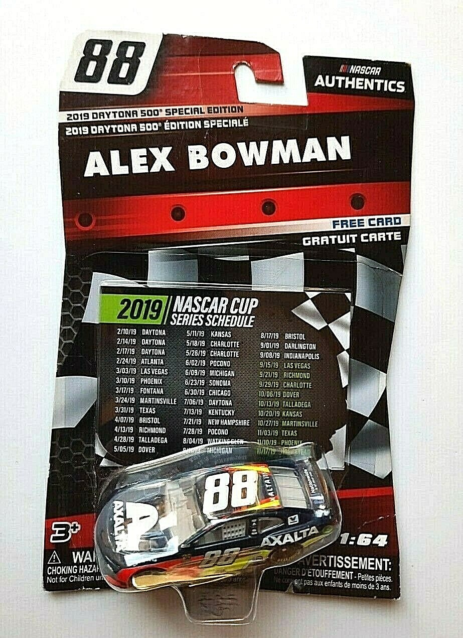ALEX BOWMAN #88 Nascar Authentics 2019 Daytona 500 SE Axalta New 1:64 ...