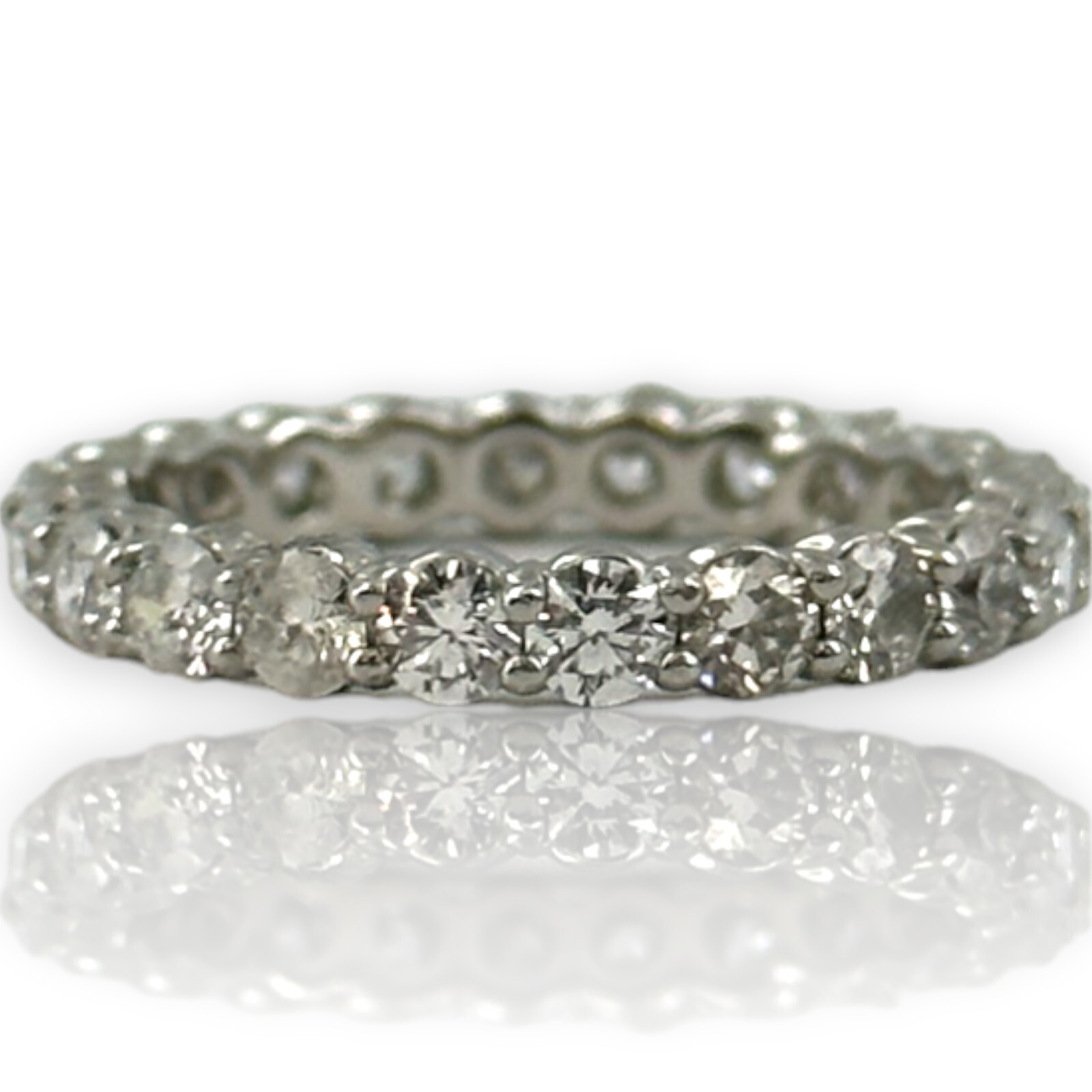 Blue Nile Round Diamond Eternity Band Wedding Stackable Ring 6.5 950 Platinum | eBay