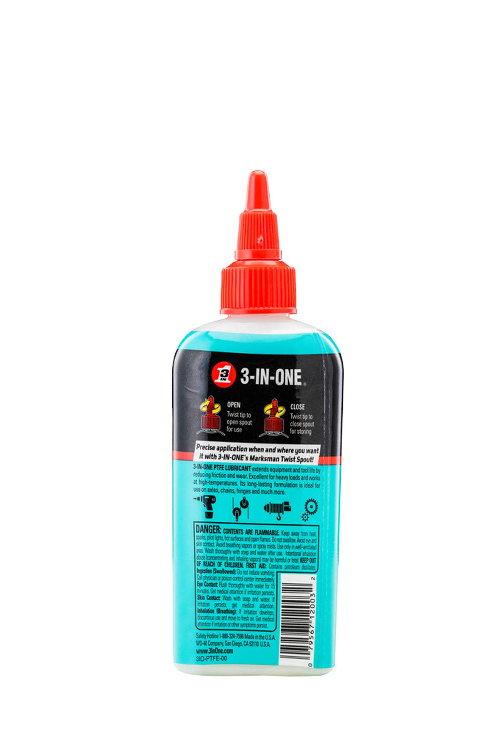 3-IN-ONE - 120032 Multi-purpose PTFE Lubricant 4 Oz for Tools and ...