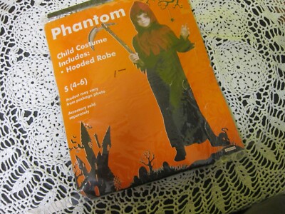 Phantom Costume Boy's Halloween Phantom Hooded Robe Size Small (4-6 ...
