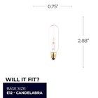 Bulbrite 25-Watt Clear Dimmable (E12) Candelabra Screw Base Light Bulb ...