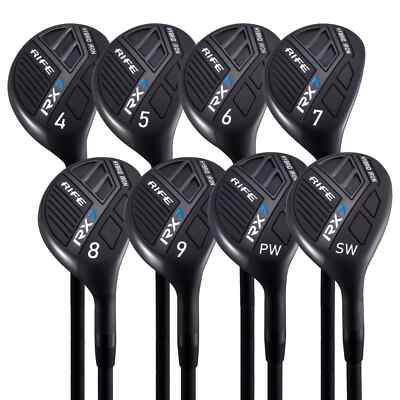 Mens Rife Golf RX7 Hybrid Irons Set #4-SW Regular Flex Graphite Right ...
