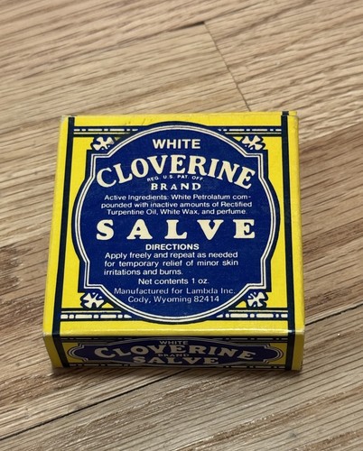 White Cloverine Petroleum Salve 1 Oz - NEW Discontinued NOS - Made In ...