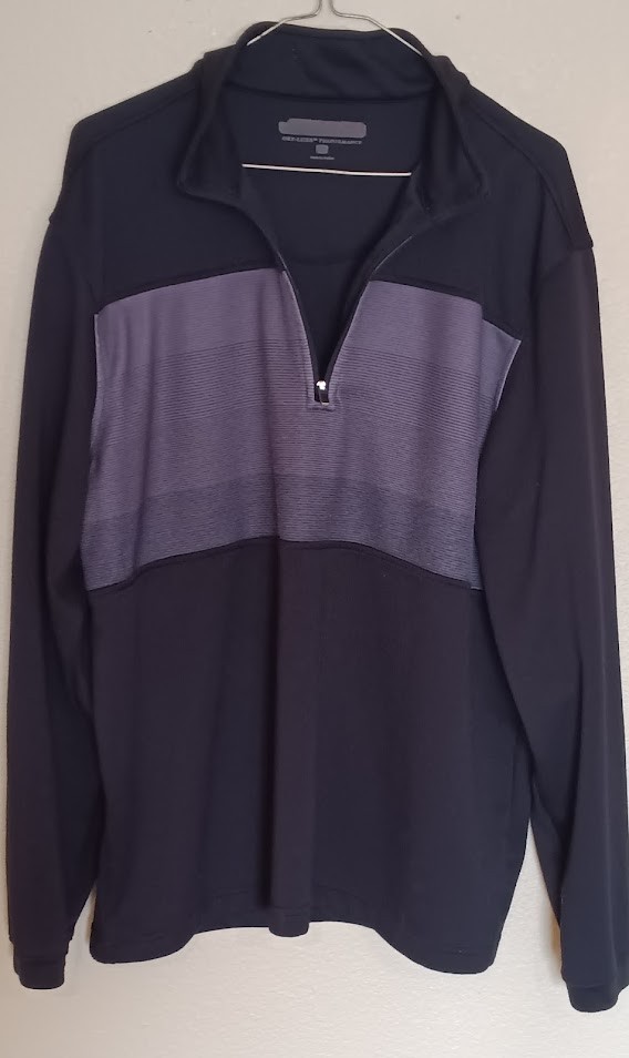Pebble Beach Mens Black Dry Luxe Performance ¼ Zip Pullover Large ...