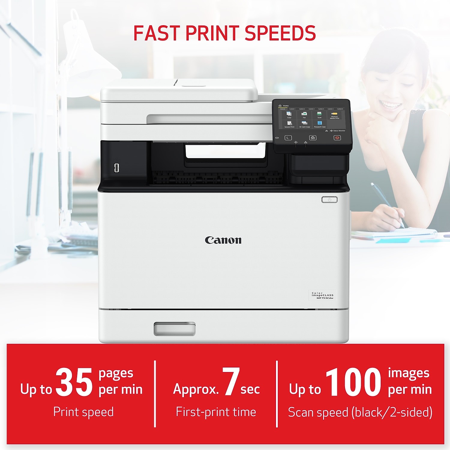 Canon Color imageCLASS MF753Cdw All in One - 5455C010 for sale online ...