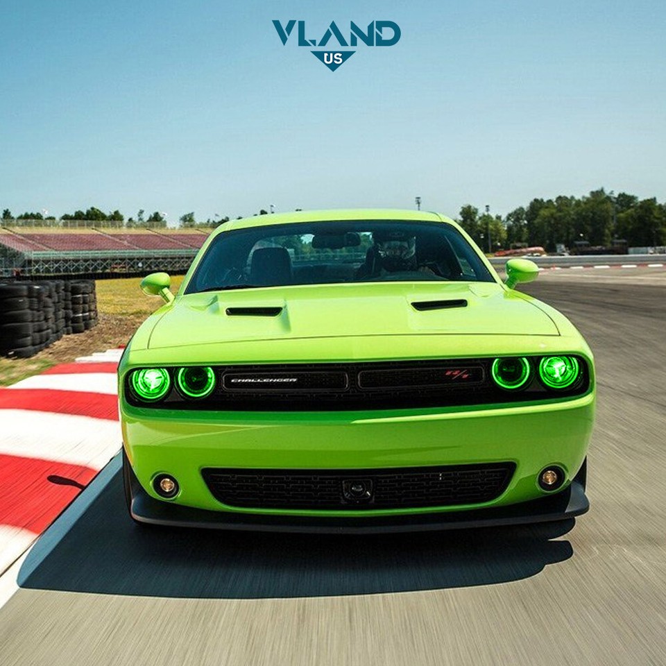 VLAND RGB LED Headlights For 2015-2022 Dodge Challenger R/T SRT Hellcat ...