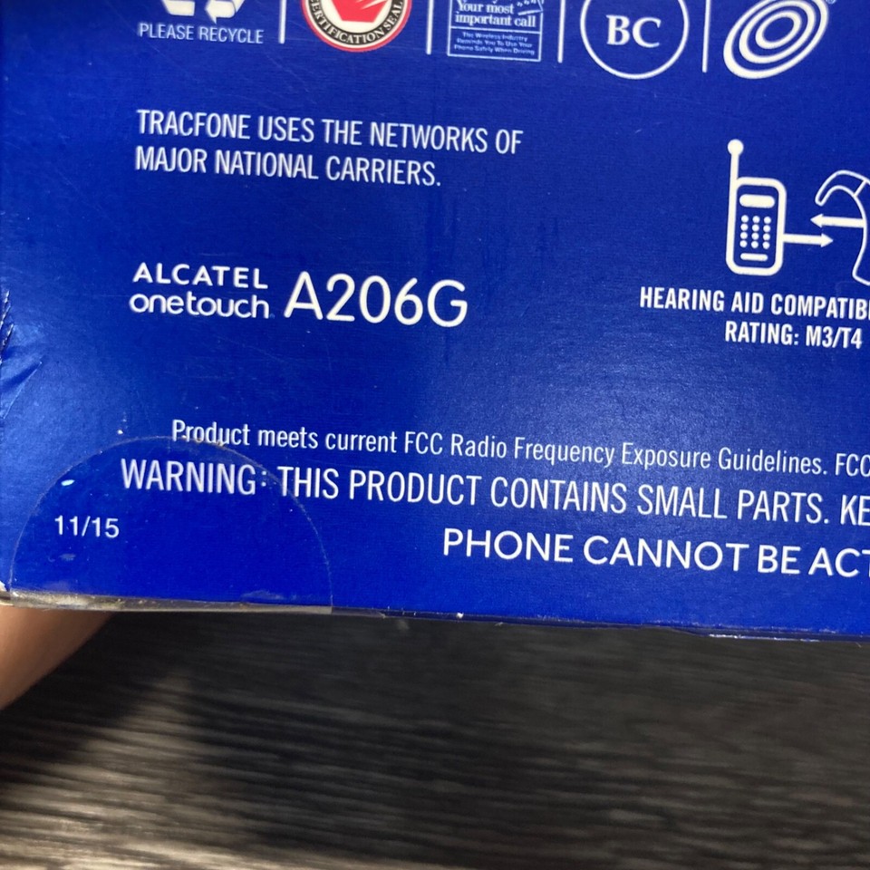 TRACFONE ALCATEL ONE TOUCH A206G FLIP PHONE - BLACK - | eBay