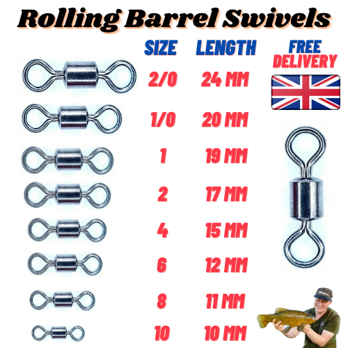 FISHING Swivels Rolling Barrel TOP QUALITY Strong & Reliable – Sea ...