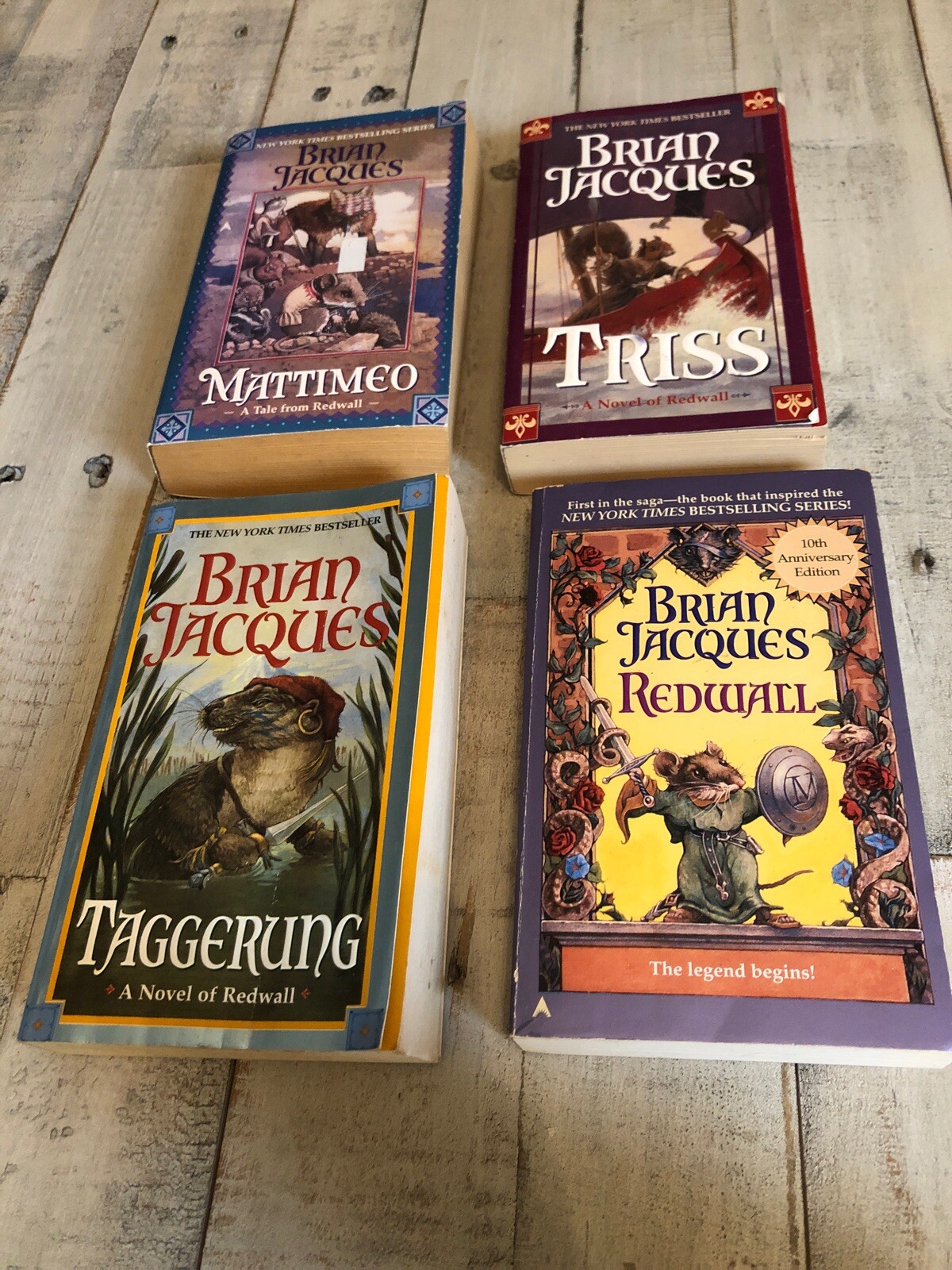 Brian Jacques 4 books: Redwall, Mattimeo, Triss, Taggerune | eBay