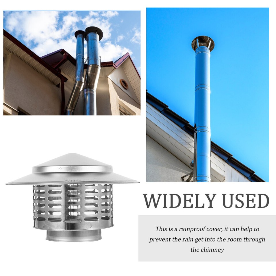 Chimney Cap Stainless Steel Chimney Flue Cowl Rain Cover Vent Cap For ...